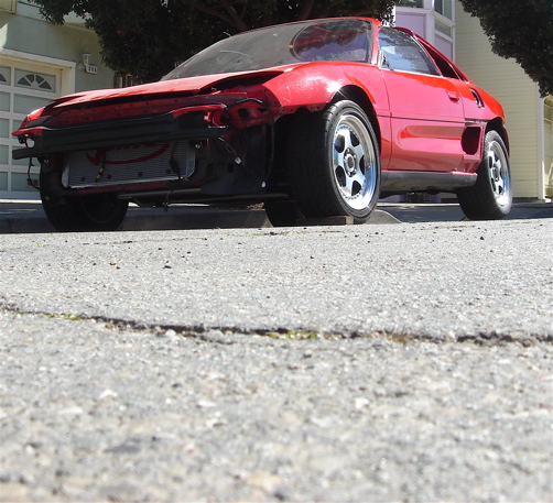 Nearly Stripped Red SW20 MR2 - 03/17/2008