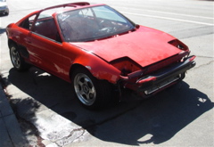 Nearly Stripped Red SW20 MR2 - 03/17/2008